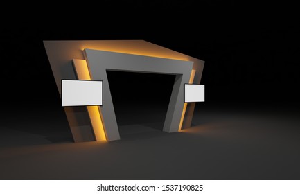 3d Rendering Gate Entrance Booth Event Stock Illustration 1537190825 ...