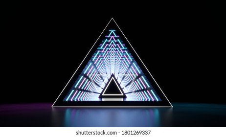3d Rendering Geometric Led Stage Lighting: ภาพประกอบสต็อก 1801269337 ...
