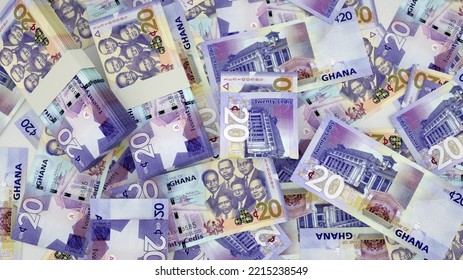 3d Rendering Ghanaian Cedi Notes Spread Stock Illustration 2215238549 ...