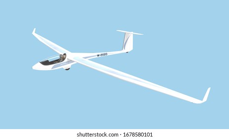 Airplane Back View 3d Illustration Stock Illustration 673157938