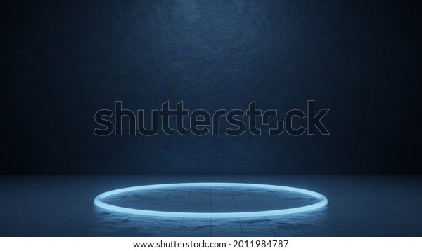 3d Rendering Glowing Led Neon Circle Stock Illustration 2011984787 ...