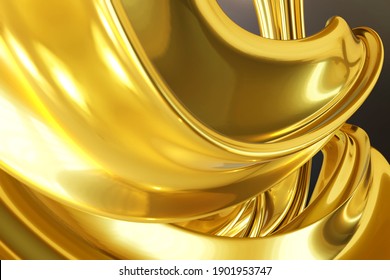 3d Rendering Gold Abstract Background Stock Illustration 1901953747 ...