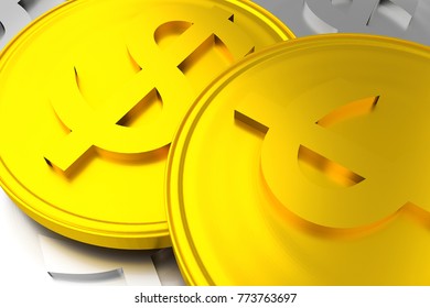 3d Rendering Gold Coin Object Isolated Stock Illustration 769729372