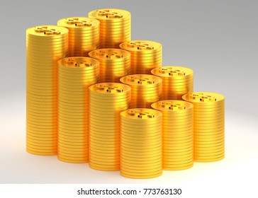 3d Rendering Gold Coin Object Isolated Stock Illustration 773763130 ...