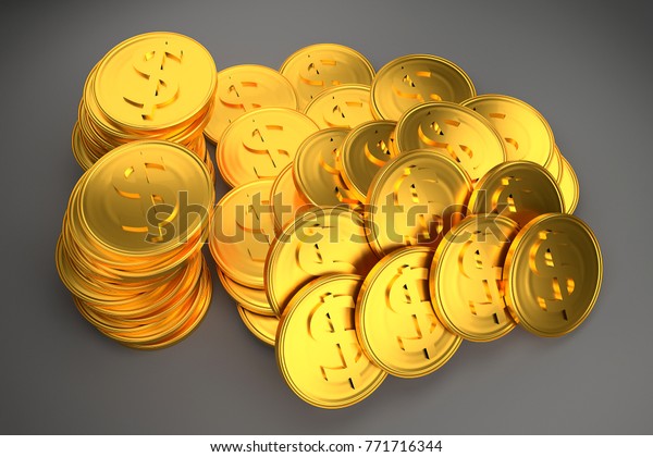 3d Rendering Gold Coin Object Isolated Stock Illustration 771716344 ...