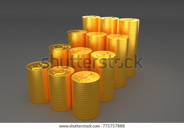 3d Rendering Gold Coin Object Isolated Stock Illustration 771757888 ...