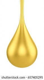 3d Rendering Golden Drop Isolated On Stock Illustration 657405295 ...