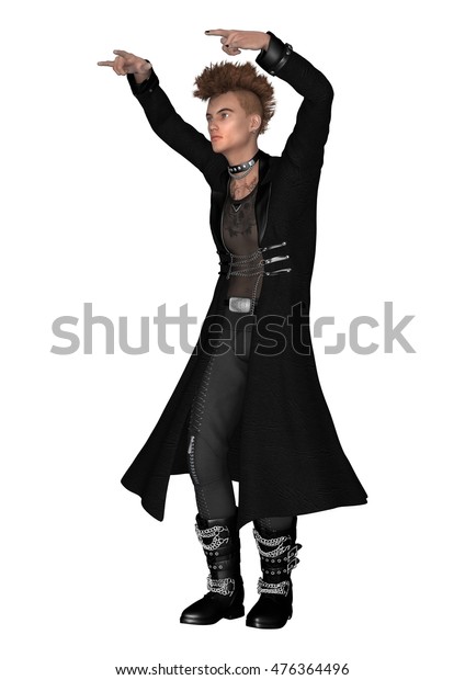 3d Rendering Gothic Male Model Isolated 스톡 일러스트 476364496 | Shutterstock
