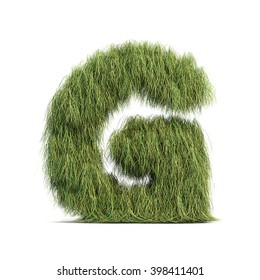Letter Alphabet Made Grass Isolated Render Stock Illustration 162943853