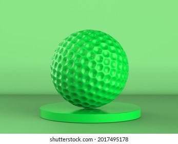 3d Rendering Green Golf Ball On Stock Illustration 2017495178 ...