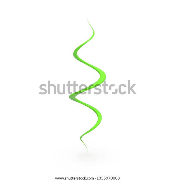 3d Rendering Green Spiral 3d Line Stock Illustration 1355970008 ...