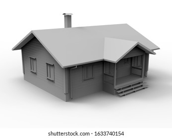 3d Rendering Grey Simple House Stock Illustration 1633740154 | Shutterstock