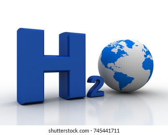 Chemical Symbol H2o Hydrogen Oxide Shiny Stock Illustration 43152517