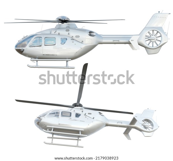 3d Rendering Helicopter Template On White Stock Illustration 2179038923 ...