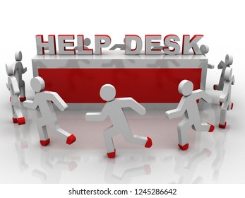 3d Rendering Help Desk Stock Illustration 1245286642 | Shutterstock