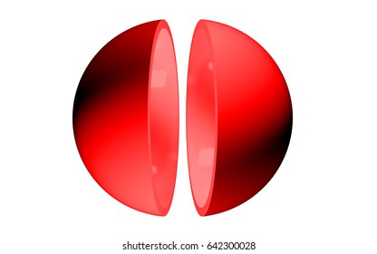 3d Rendering Hemisphere Cut Inside Studio Stock Illustration 642300028 ...