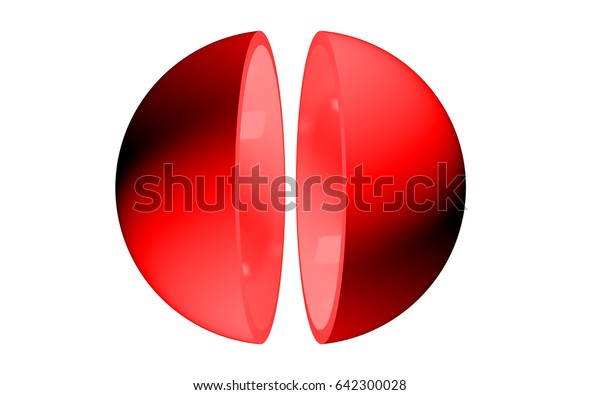 3d Rendering Hemisphere Cut Inside Studio Stock Illustration 642300028 ...