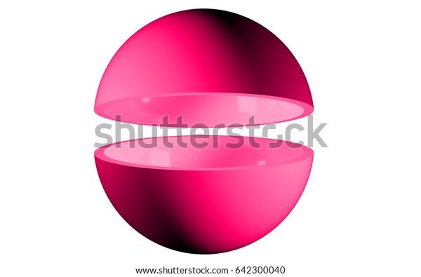 3d Rendering Hemisphere Cut Inside Studio Stock Illustration 642300040 ...
