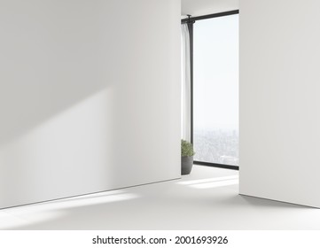 3d Rendering Home Interior Without Furniture Stock Illustration ...