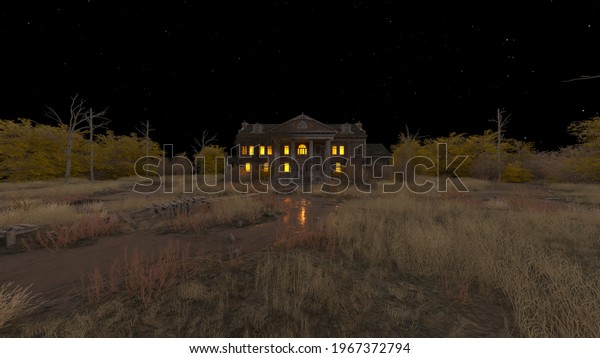 3d Rendering Horror House Stock Illustration 1967372794 | Shutterstock