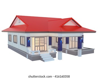 Traditional Village Malay House Rumah Kampung Stock Vector (Royalty ...