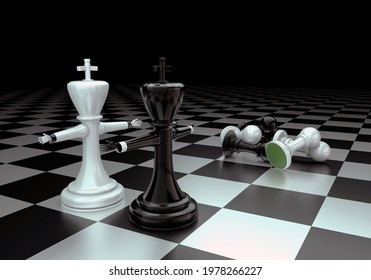 3d Rendering Hug Gesture Between Kings Stock Illustration 1978266227 ...