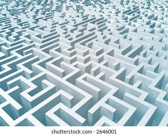 3d Rendering Huge Confusing Maze Dont Stock Illustration 2646001 ...