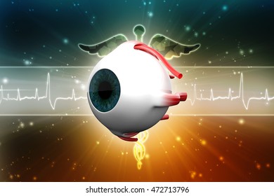 Ilustrasi Stok 3d Rendering Human Eye Dissection Anatomy 472713796 ...