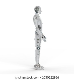 3d Rendering Humanoid Robot Full Body Stock Illustration 1030222966 ...