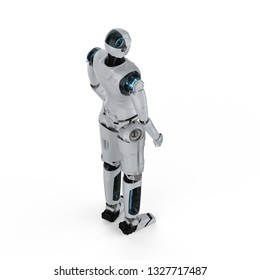3d Rendering Humanoid Robot Full Body Stock Illustration 1327717487 ...