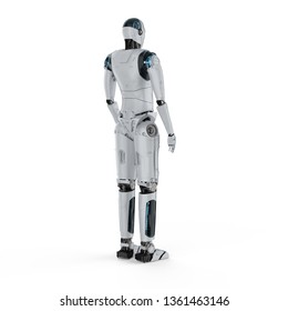 3d Rendering Humanoid Robot Full Body Stock Illustration 1361463146 ...