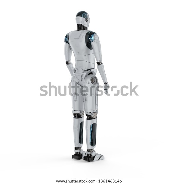 3d Rendering Humanoid Robot Full Body Stock Illustration 1361463146 ...