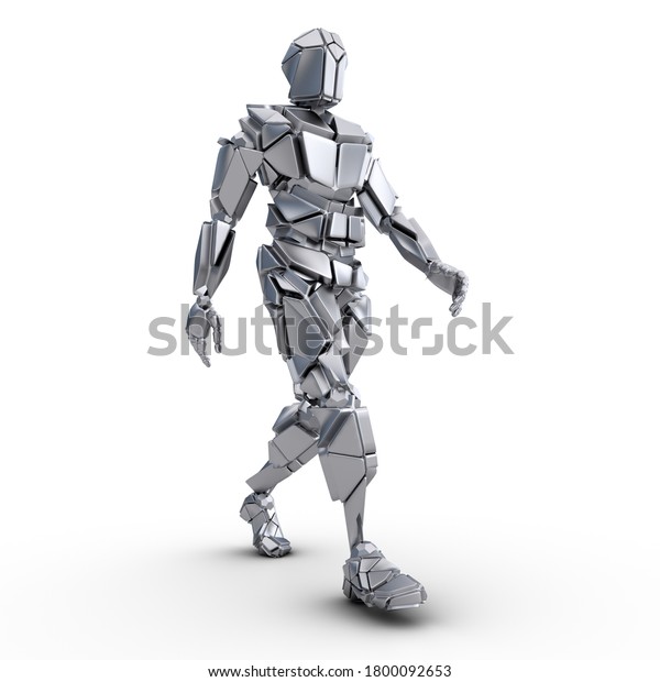 3d Rendering Humanoid Robot Side View Stock Illustration 1800092653 ...