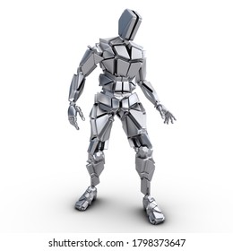 Ilustrasi Stok 3d Rendering Humanoid Figure Standing Pose 1800315262 ...