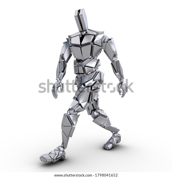 3d Rendering Humanoid Robot Walking Stock Illustration 1798041652 ...