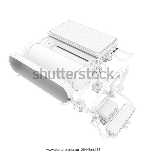 3d Rendering Hydrogen Fuel Cell Components Stock Illustration ...