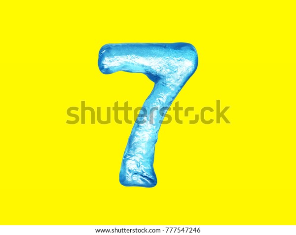 3d Rendering Ice Font Number 7 Stock Illustration 777547246 | Shutterstock