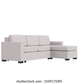 3d Rendering Illustration Angular Couch Sofa Stock Illustration ...