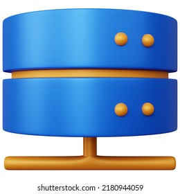 3d Rendering Illustration Blue Database Connection Stock Illustration ...