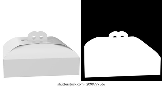 3d Rendering Illustration Cake Packaging Box Stock Illustration ...