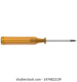 3d Rendering Illustration Cross Section Screwdriver Stock Illustration ...