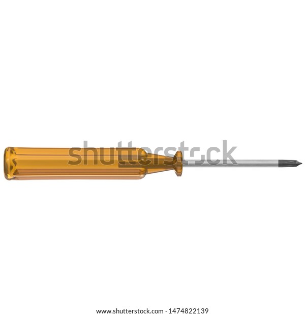 3d Rendering Illustration Cross Section Screwdriver Stock Illustration ...