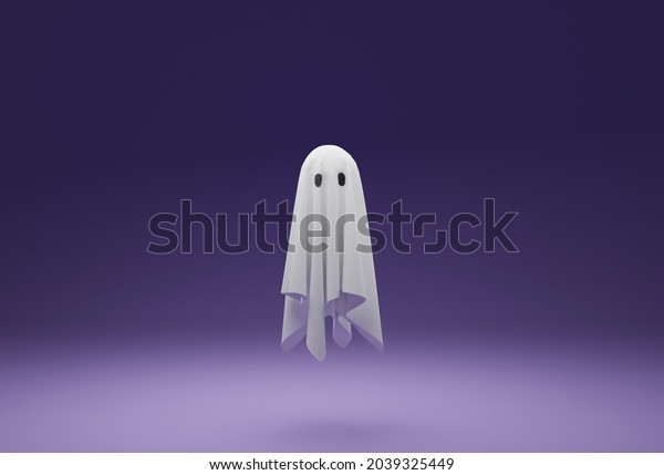 3d Rendering Illustration Cute Ghost Two Stock Illustration 2039325449 ...