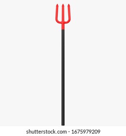 3d Rendering Illustration Devil Pitchfork Toy Stock Illustration ...