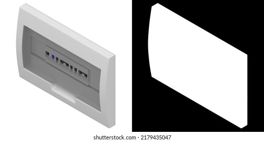 3d Rendering Illustration Electrical Panel Stock Illustration ...