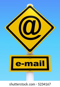 3d Rendering Illustration Email Sign Clipping Stock Illustration ...