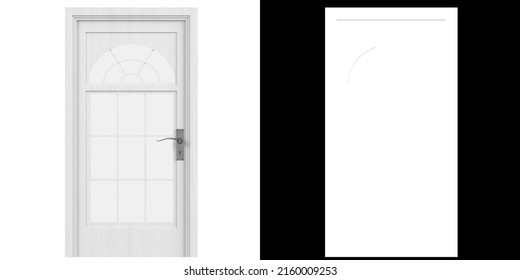3d Rendering Illustration Half Moon Casement Stock Illustration ...