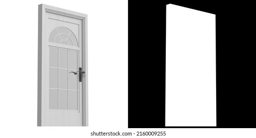 3d Rendering Illustration Half Moon Casement Stock Illustration ...