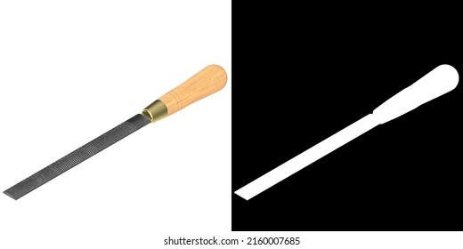 3d Rendering Illustration Half Round Rasp Stock Illustration 2160007685 ...