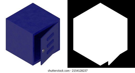 3d Rendering Illustration Modular Box Locker Stock Illustration ...